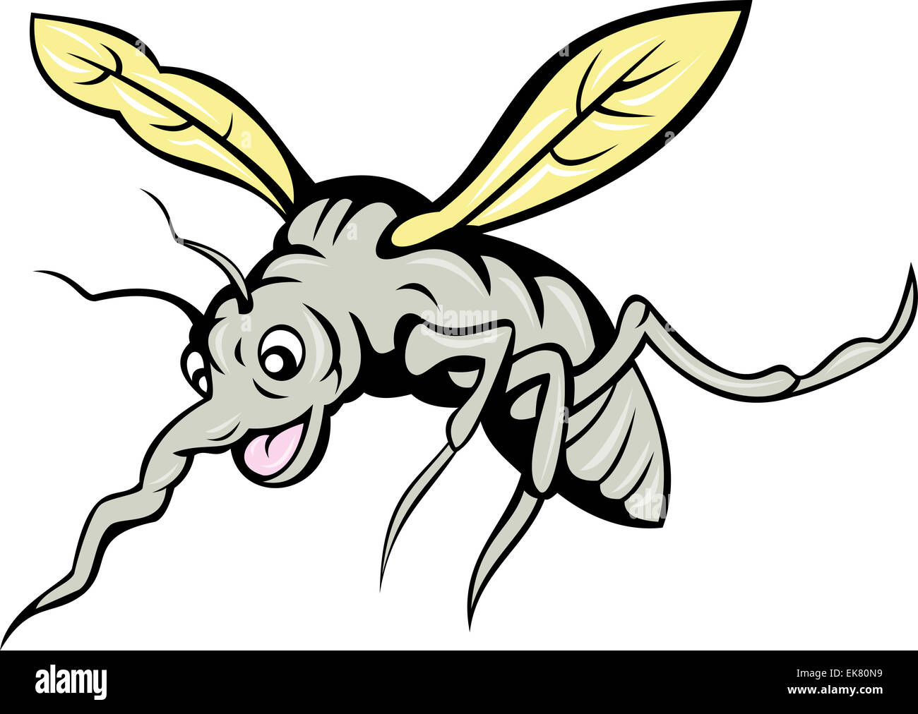 cartoon mosquito flying Stock Photo - Alamy