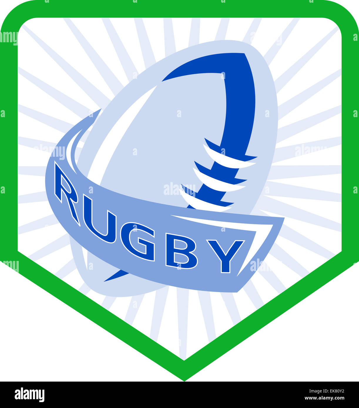 rugby ball shield Stock Photo - Alamy