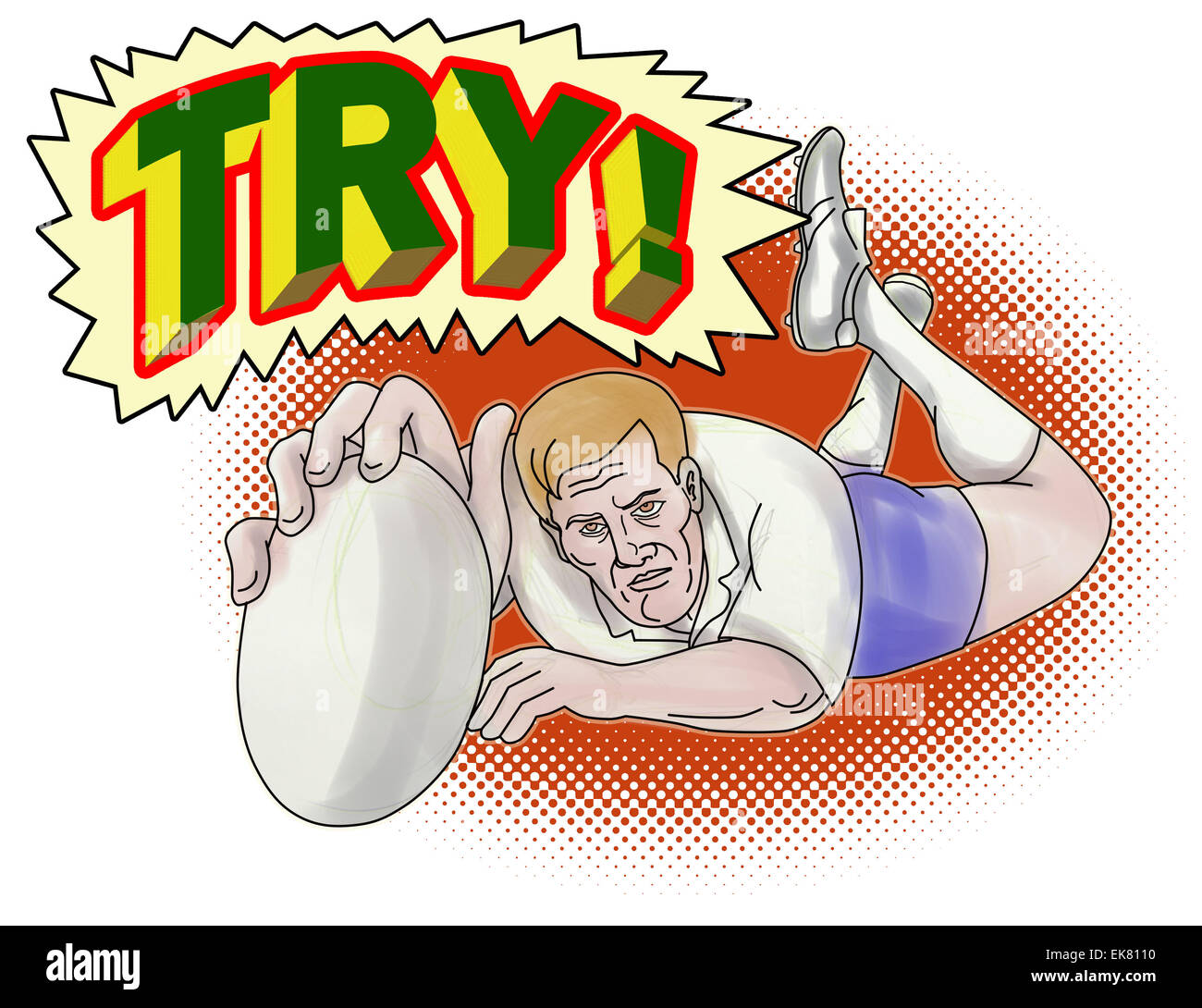 rugby player scoring a try Stock Photo - Alamy