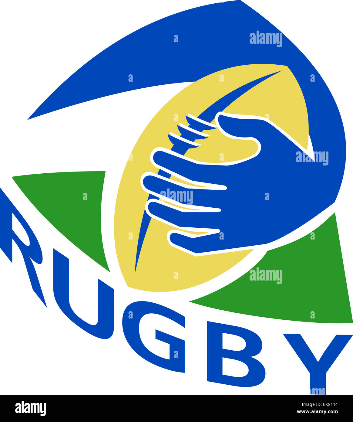rugby ball hand holding Stock Photo - Alamy