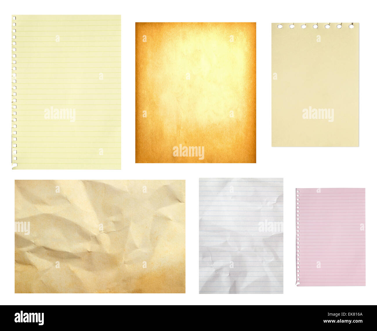 set of paper isolated Stock Photo - Alamy