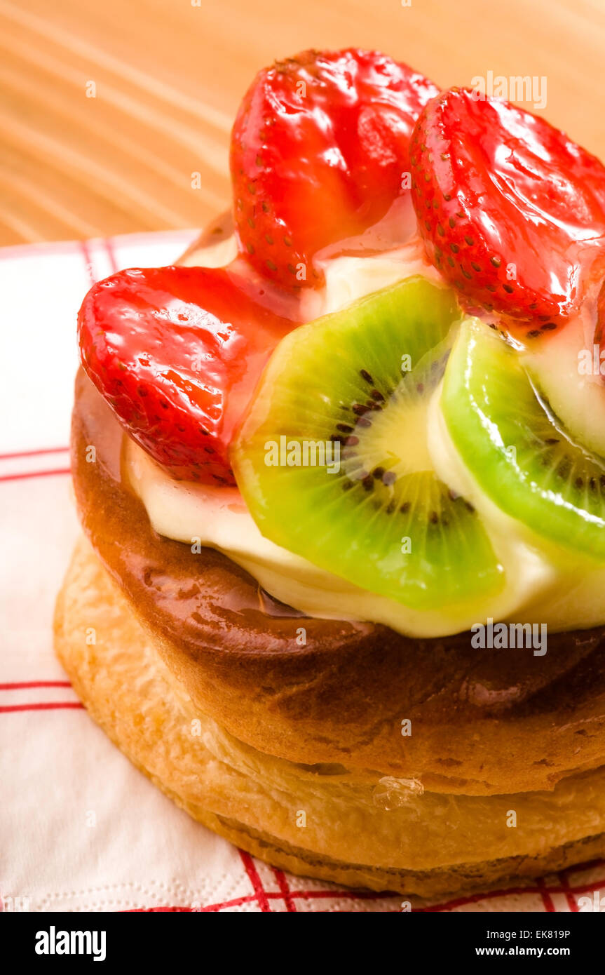 French cake with fresh fruits Stock Photo - Alamy