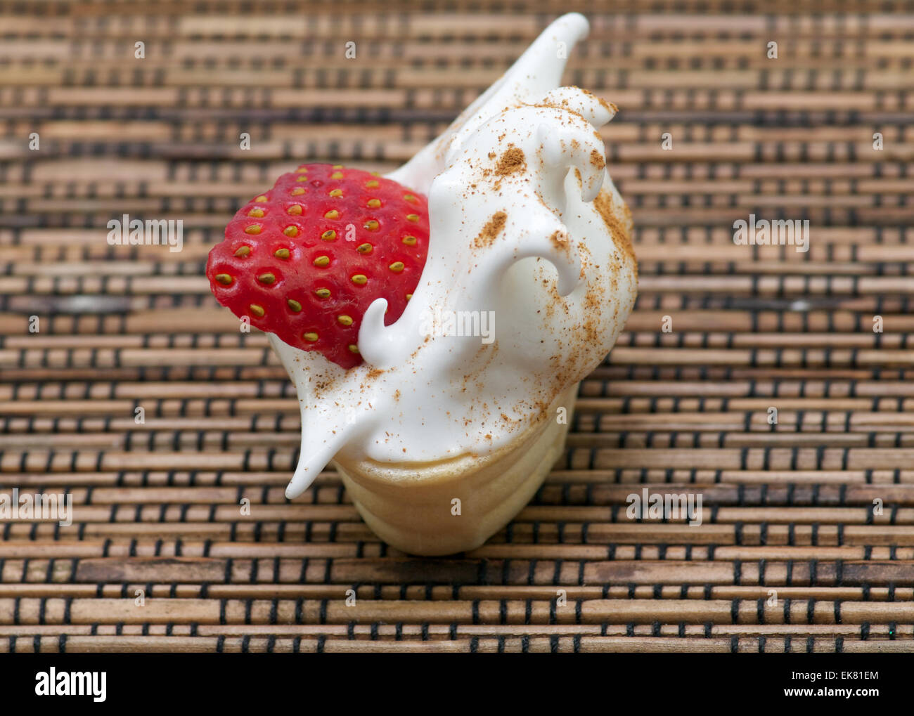 Strawberry Shortcake with Whipped Cream Stock Photo - Alamy