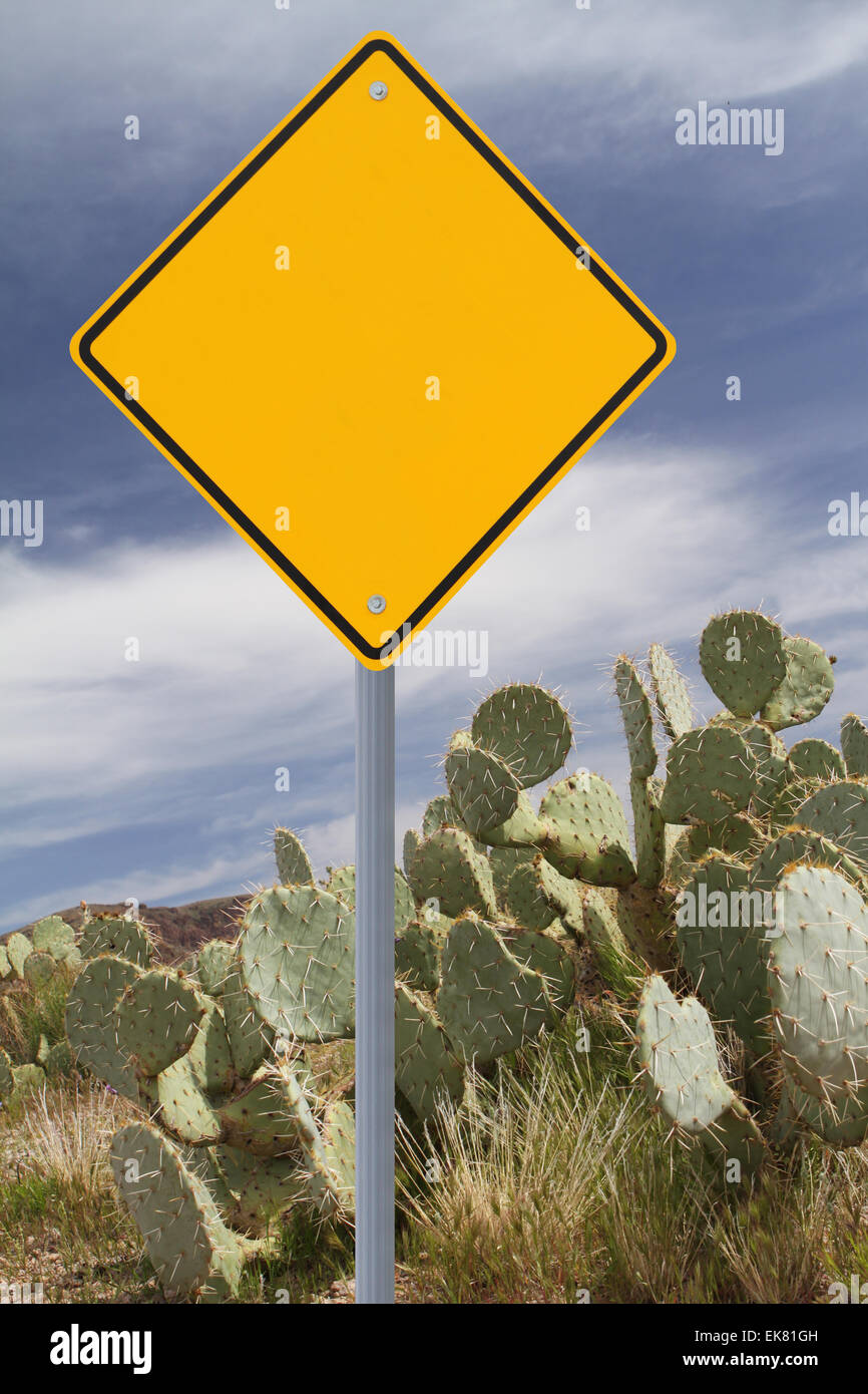 Desert road sign hi-res stock photography and images - Alamy