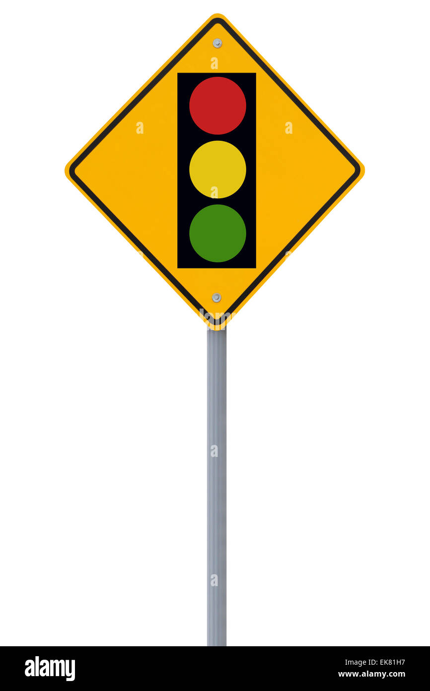 Traffic Light Road Sign Stock Photo - Alamy