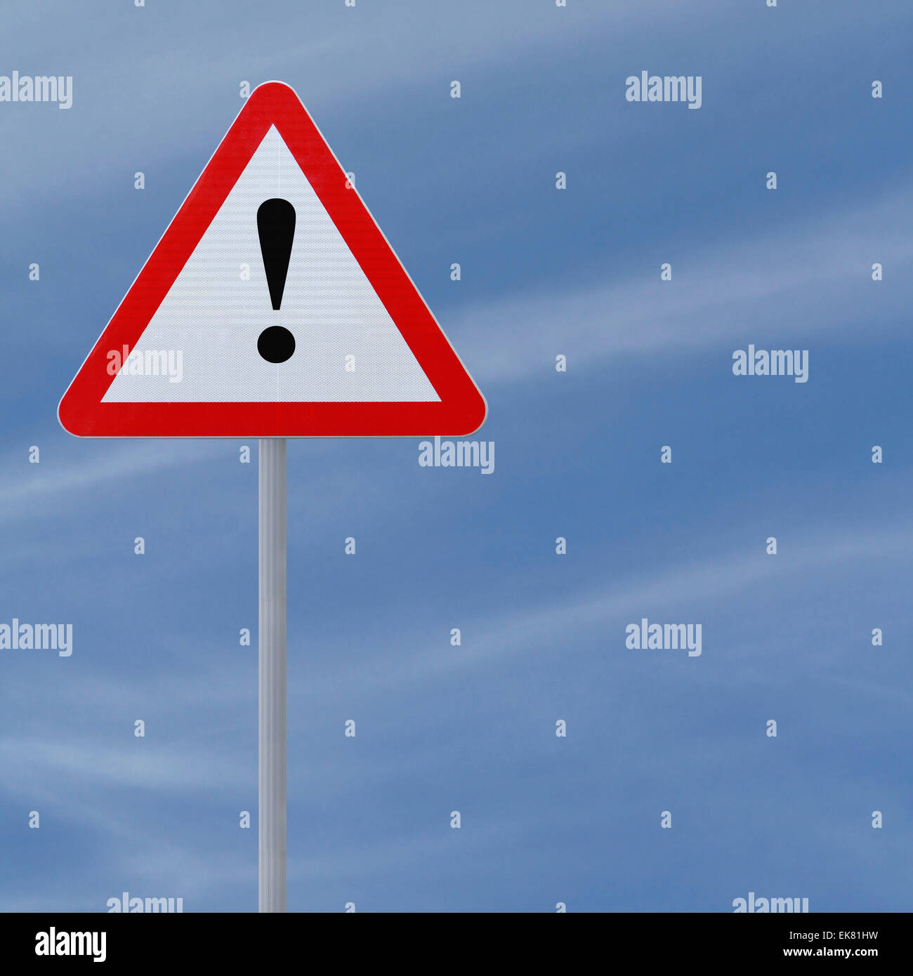 Exclamation mark road sign triangle hi-res stock photography and images ...