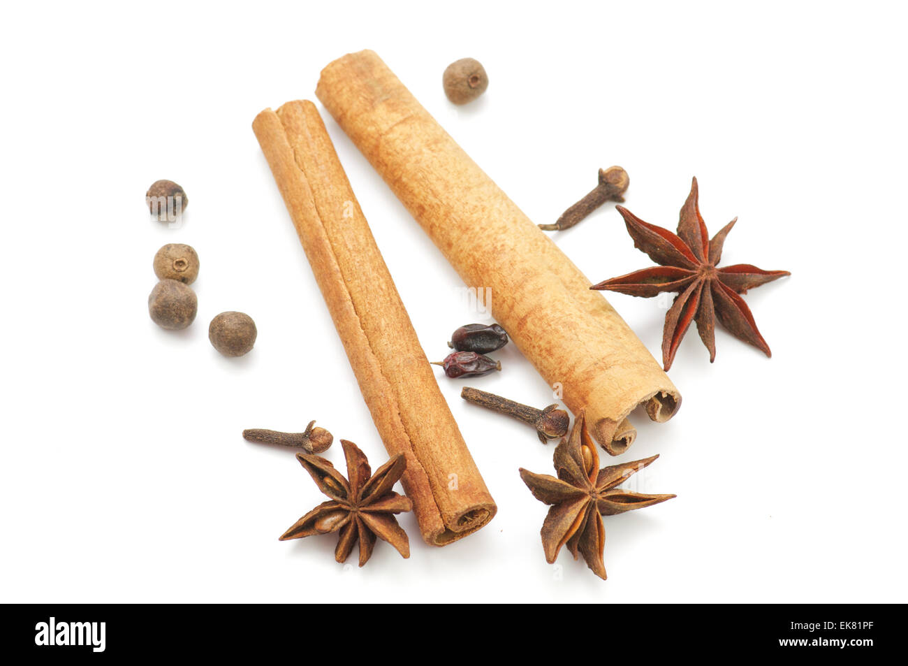 Cinnamon sticks and spicy spices Stock Photo - Alamy