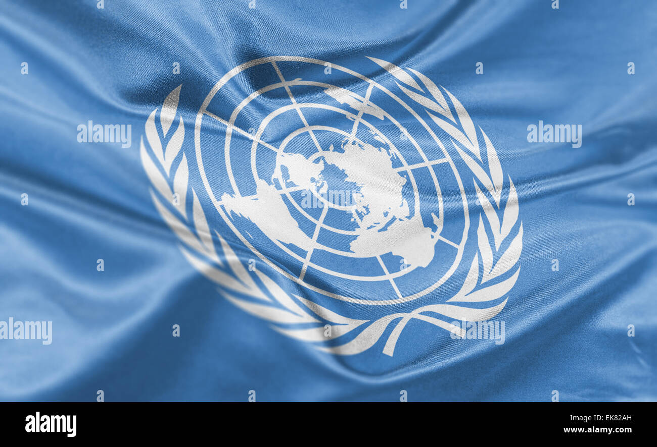 High resolution render of United Nations' flag Stock Photo - Alamy