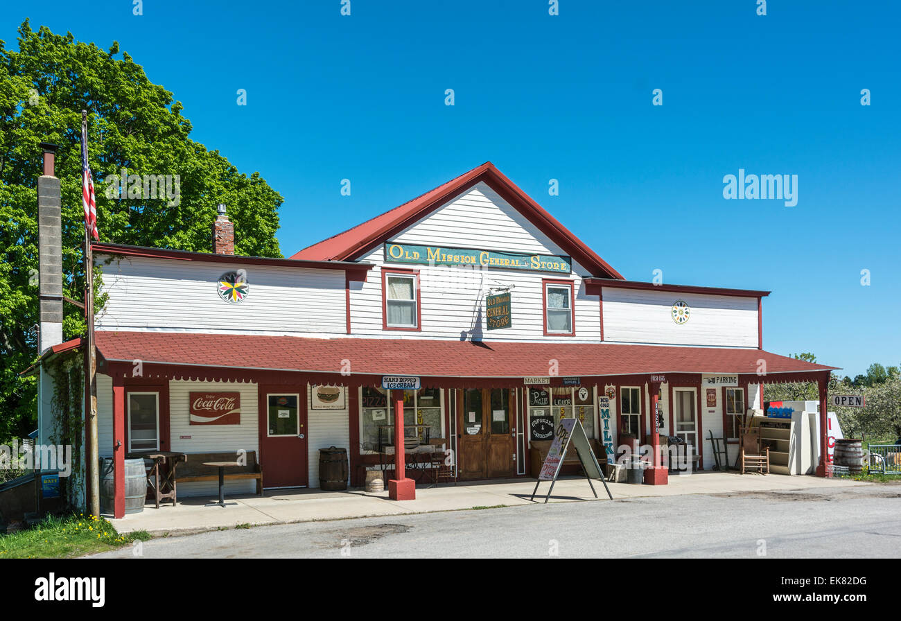 Michigan, Traverse City, Old Mission General Store Stock Photo - Alamy