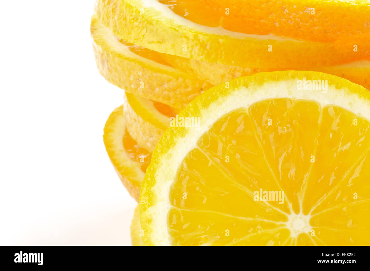 Stack of Sliced oranges frame Stock Photo - Alamy