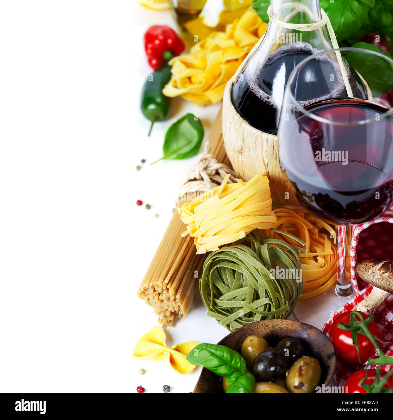 Italian food and wine Stock Photo - Alamy
