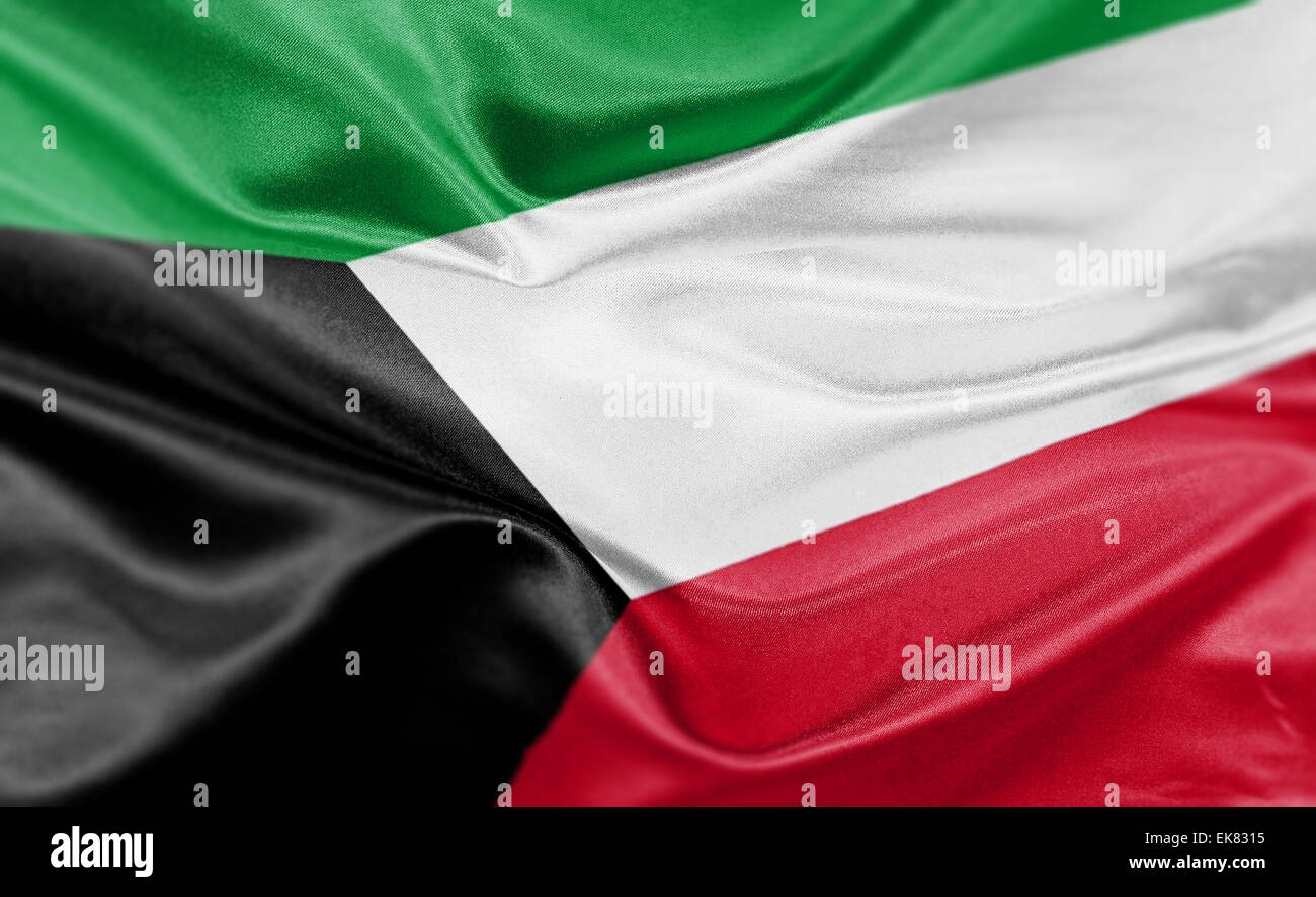 High resolution render of Kuwait's national flag Stock Photo - Alamy