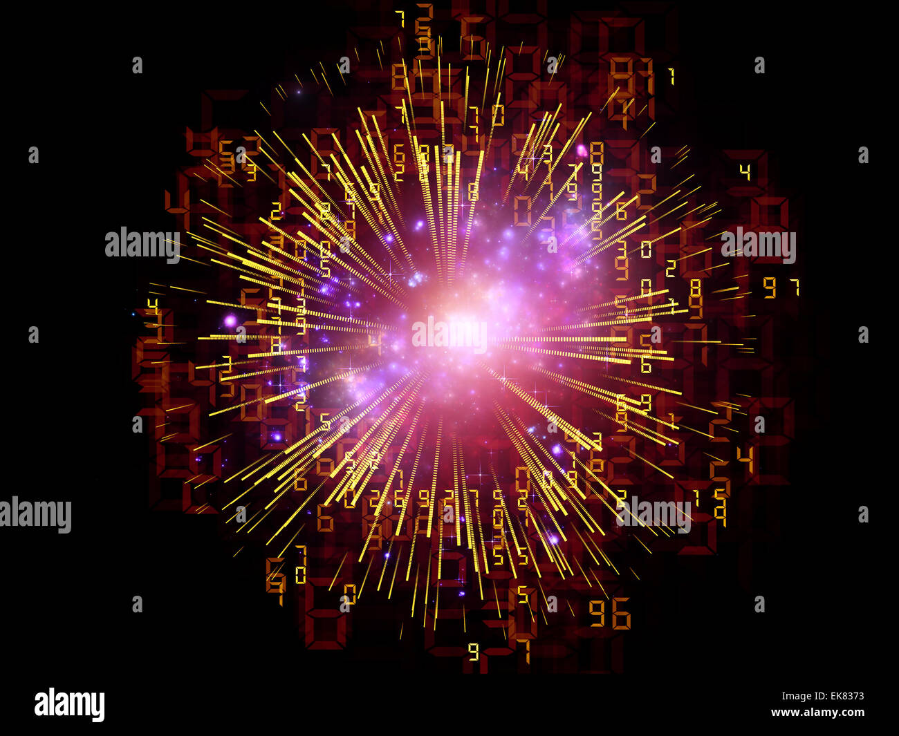 Lights of numbers Stock Photo - Alamy
