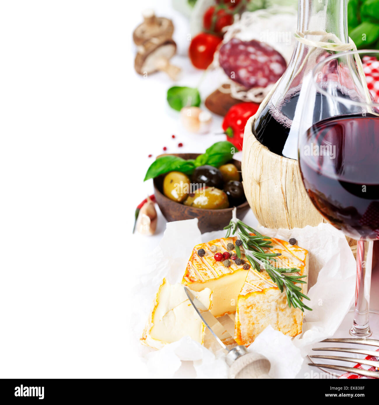 Italian food and wine Stock Photo - Alamy
