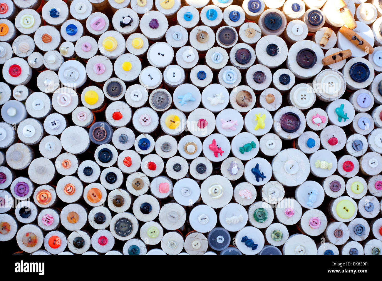 colorful buttons display round boxes pattern Stock Photo - Alamy