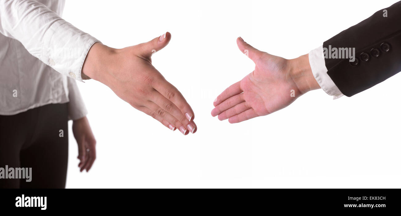 Hands Ready For Handshaking Stock Photo - Alamy
