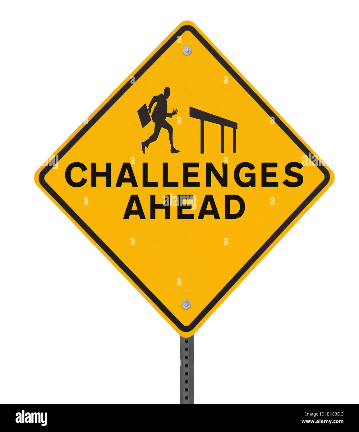 Challenges Ahead Road Sign Stock Photo - Alamy