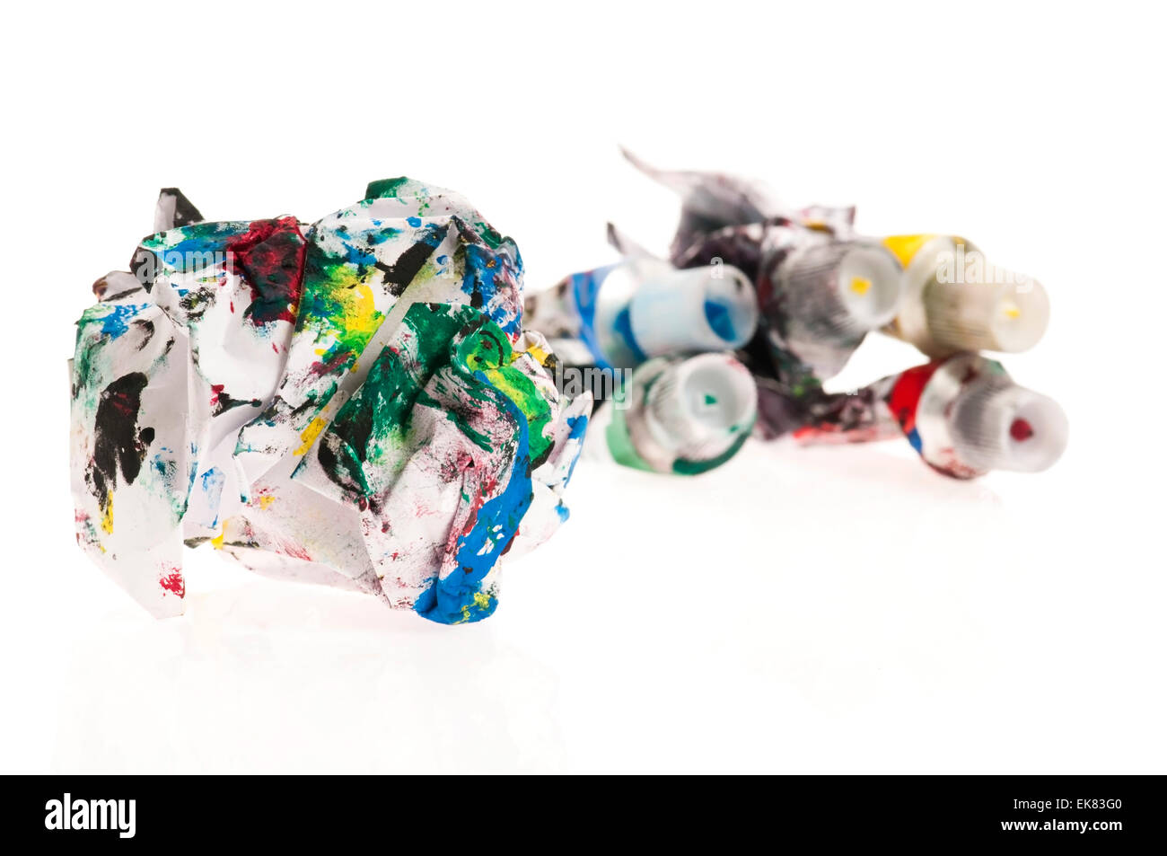 White crumpled paper Cut Out Stock Images & Pictures - Alamy