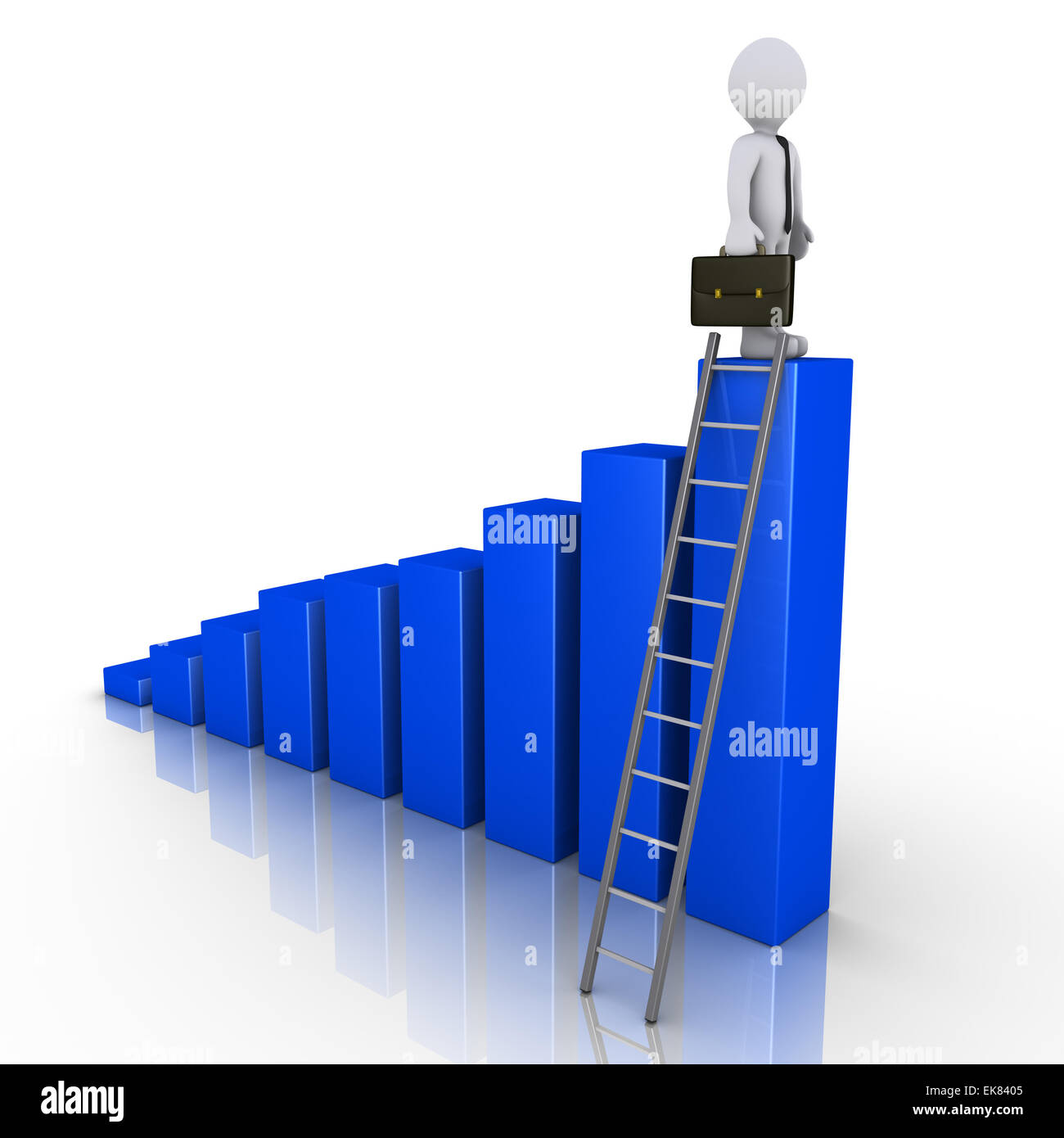 Man on top step ladder hi-res stock photography and images - Alamy