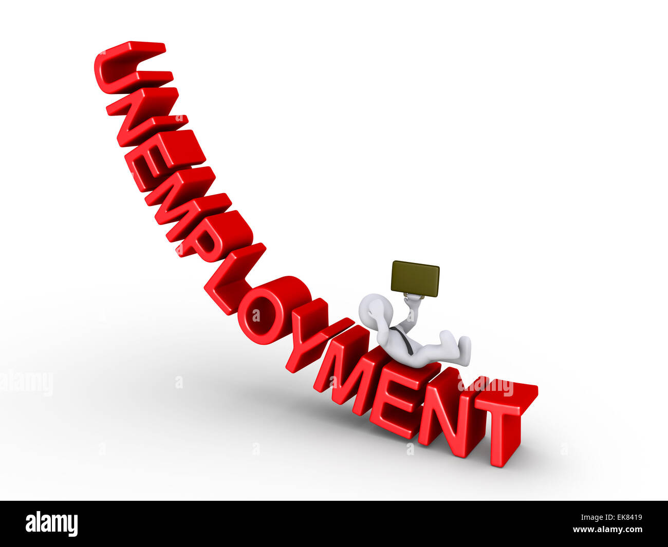 Businessman falling down work Cut Out Stock Images & Pictures - Alamy