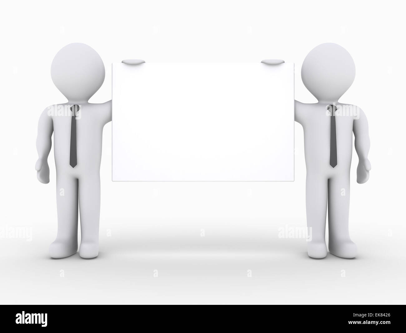 3d white people sign board hi-res stock photography and images - Alamy