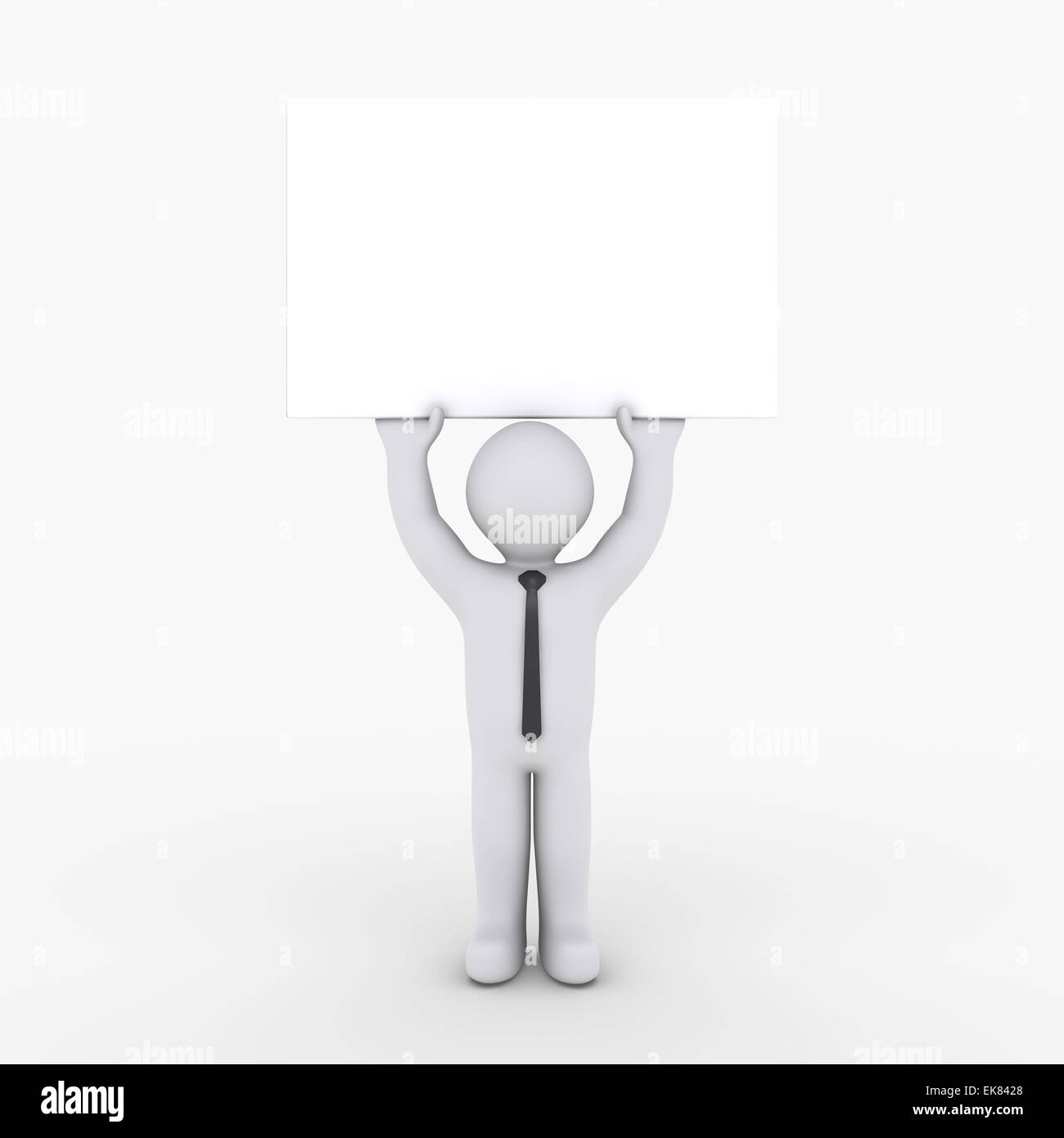 3d man holding sign board hi-res stock photography and images - Alamy