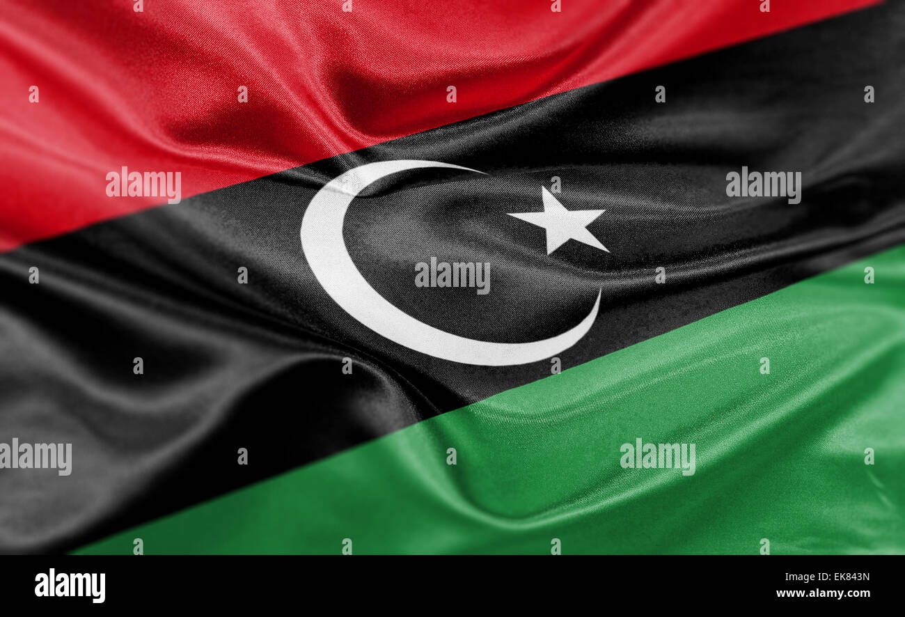 High resolution render of Libya's national flag Stock Photo - Alamy