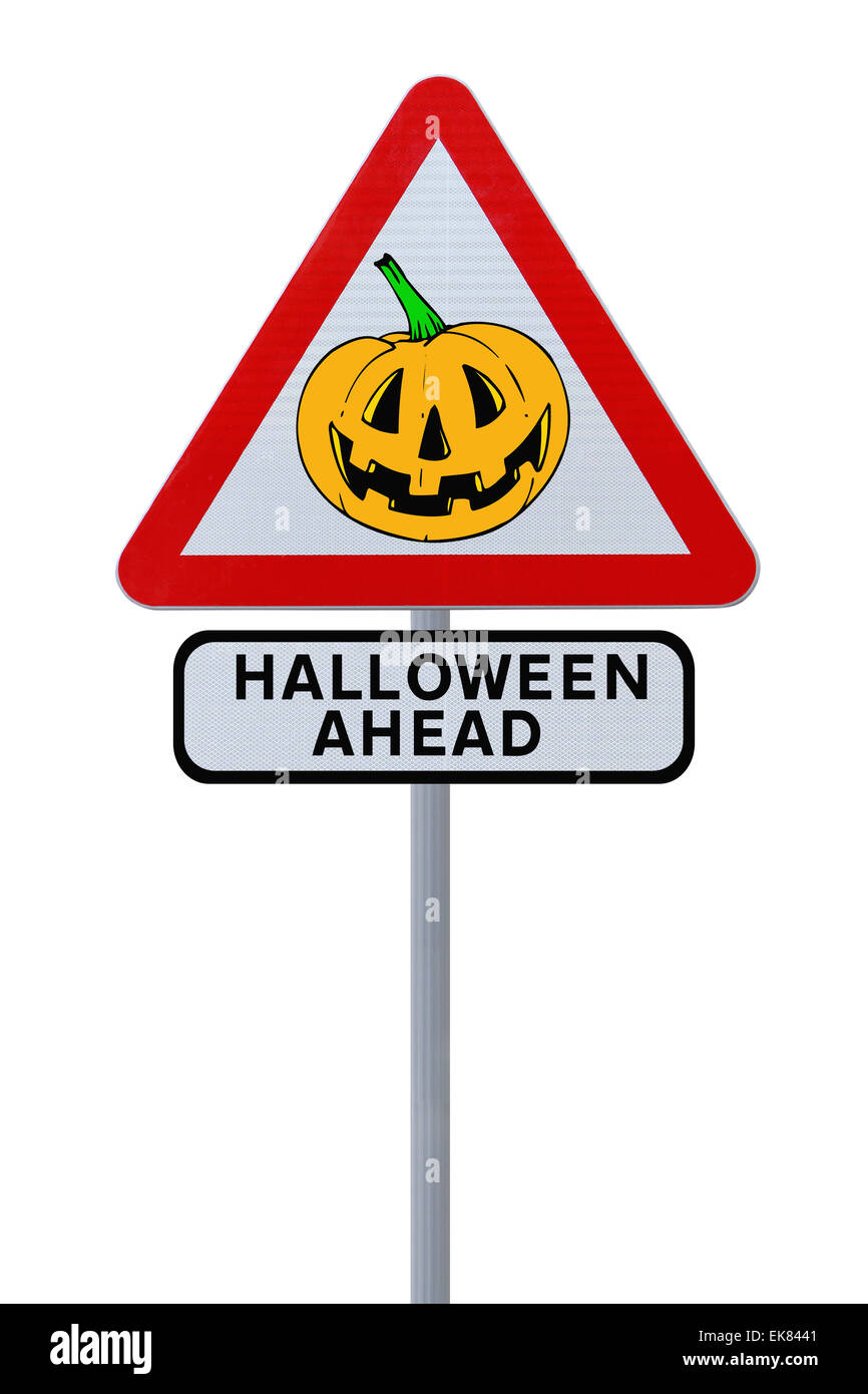Halloween Road Sign Stock Photo - Alamy