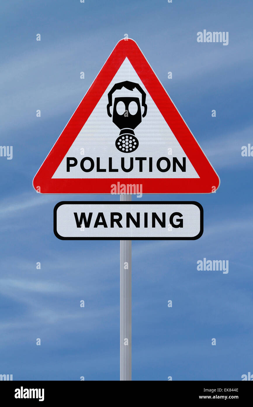 Pollution Warning Sign Stock Photo - Alamy
