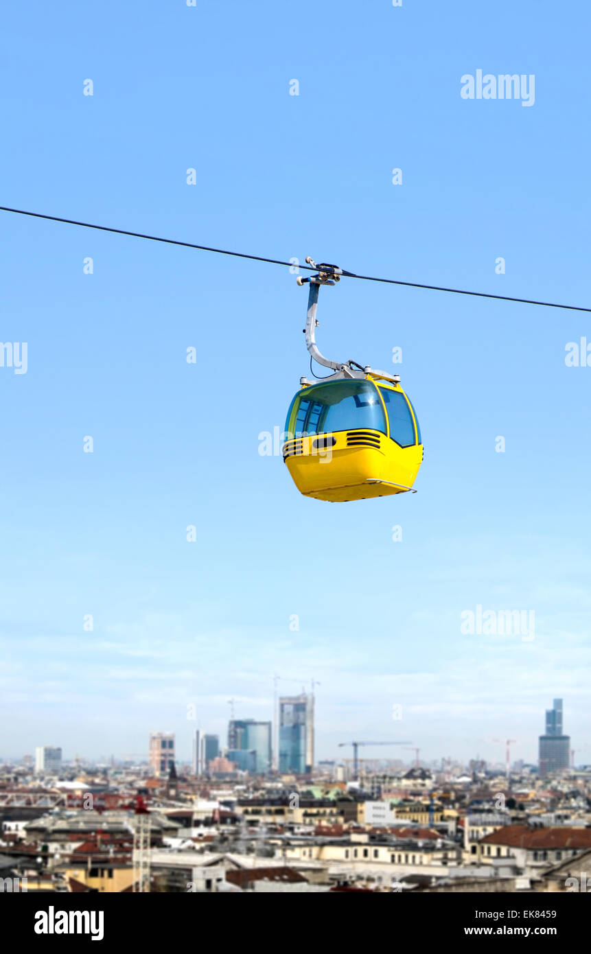 Cable car over the city Stock Photo - Alamy