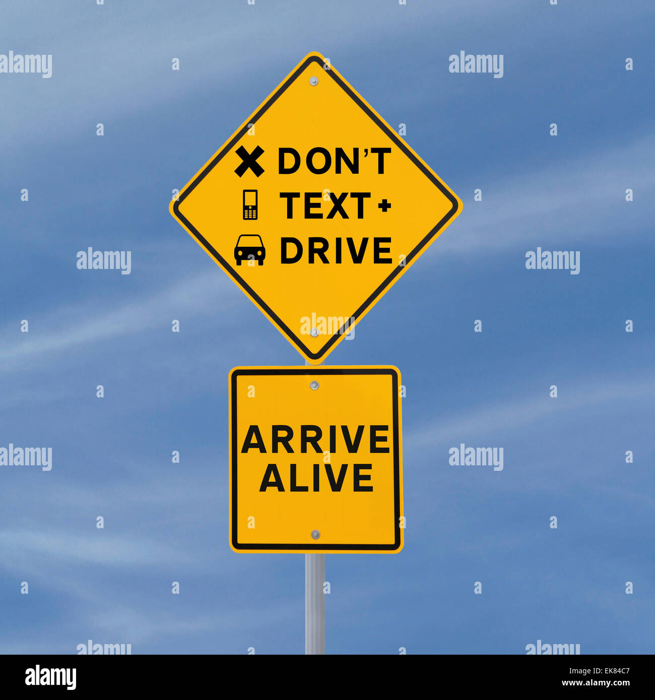 Dont Text And Drive Warning High Resolution Stock Photography and ...
