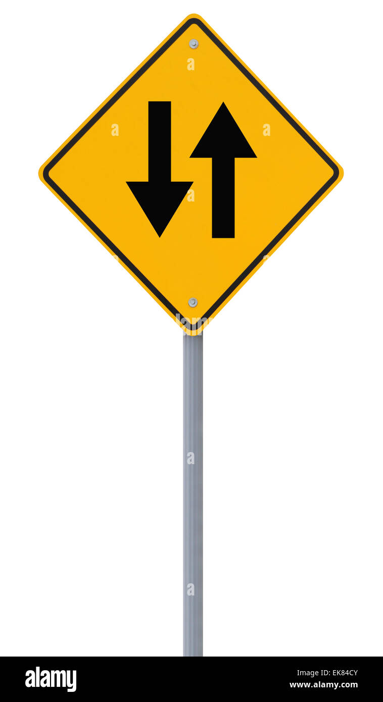 Two Way Road Sign Stock Photo - Alamy