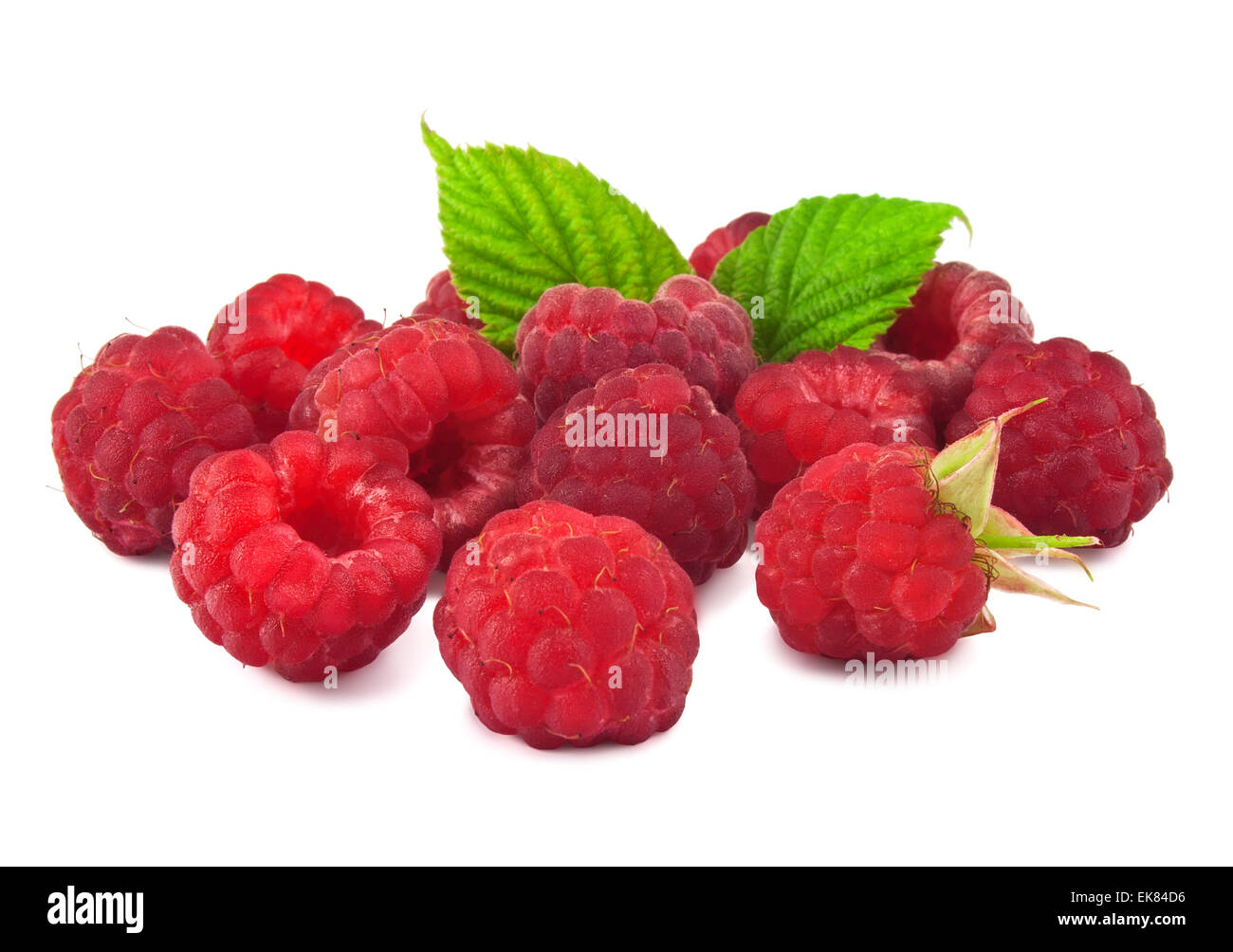 Red raspberry green leaf hi-res stock photography and images - Alamy