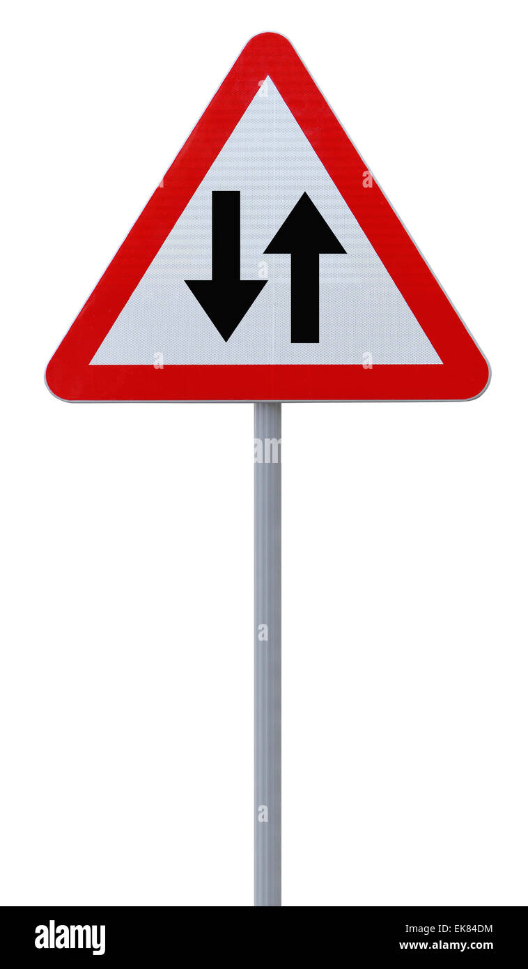 Two Way Road Sign Stock Photo - Alamy