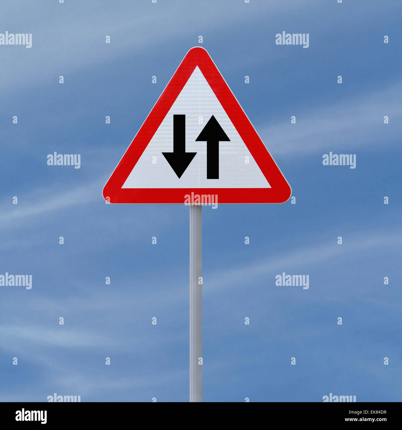 Two Way Road Sign Stock Photo - Alamy