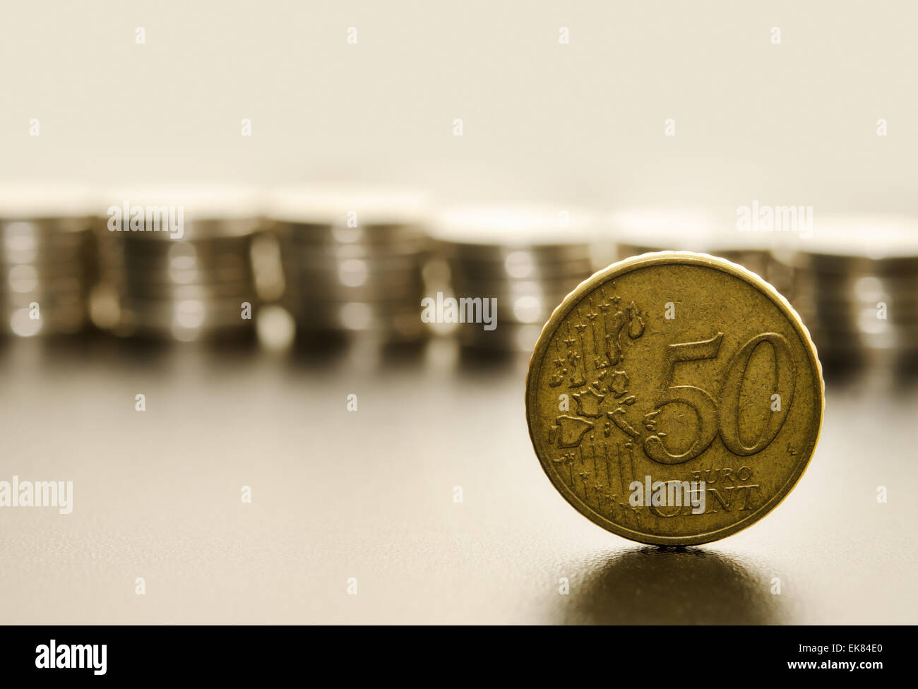 Euro coin stacks hi-res stock photography and images - Alamy