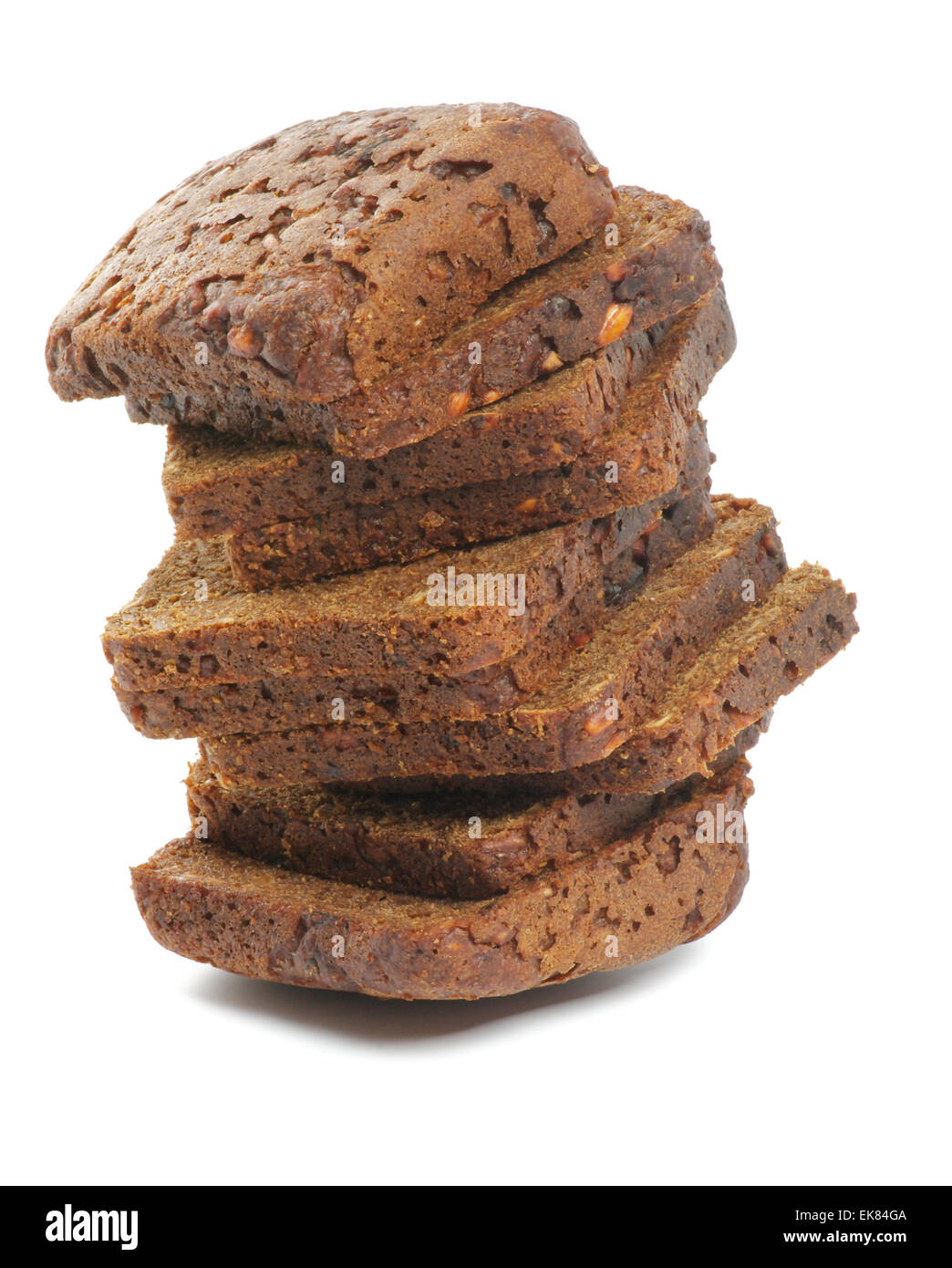 Stack of Brown bread Slices Stock Photo - Alamy
