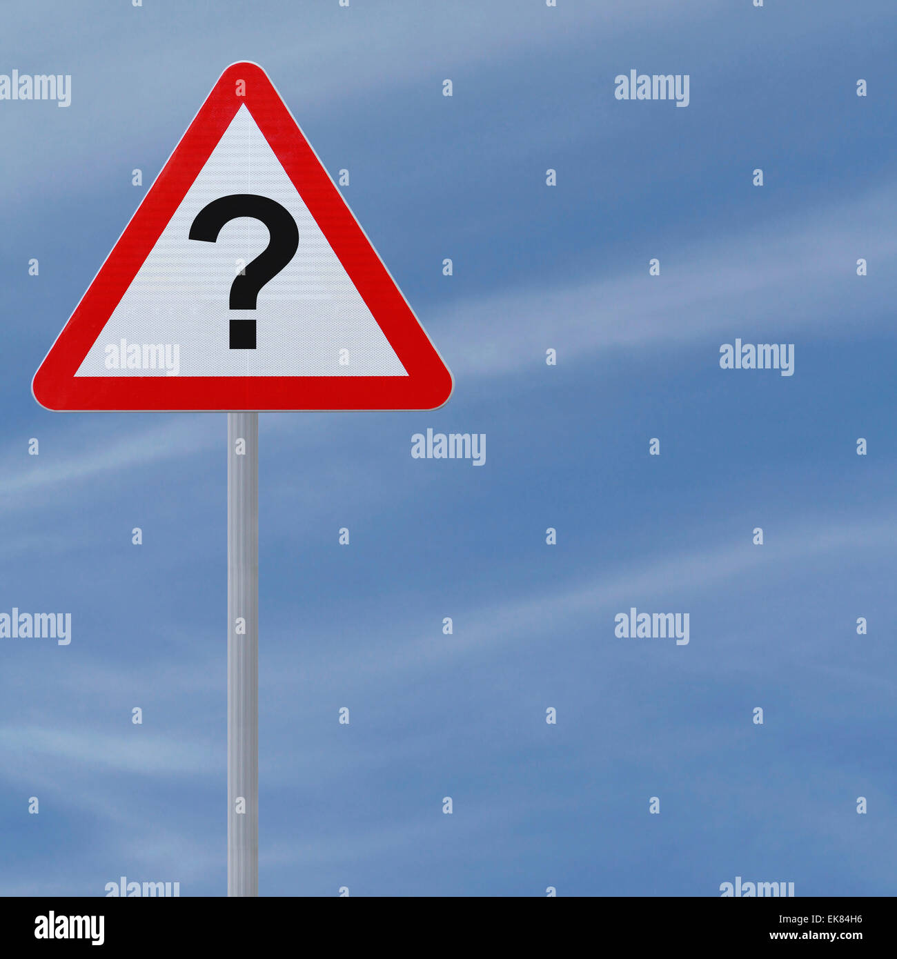 Question Mark Warning Sign Stock Photo - Alamy