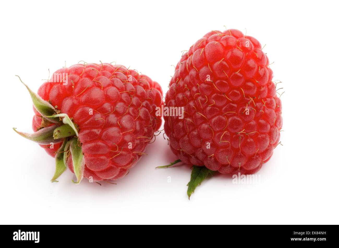 Ripe red raspberries on Cut Out Stock Images & Pictures - Alamy