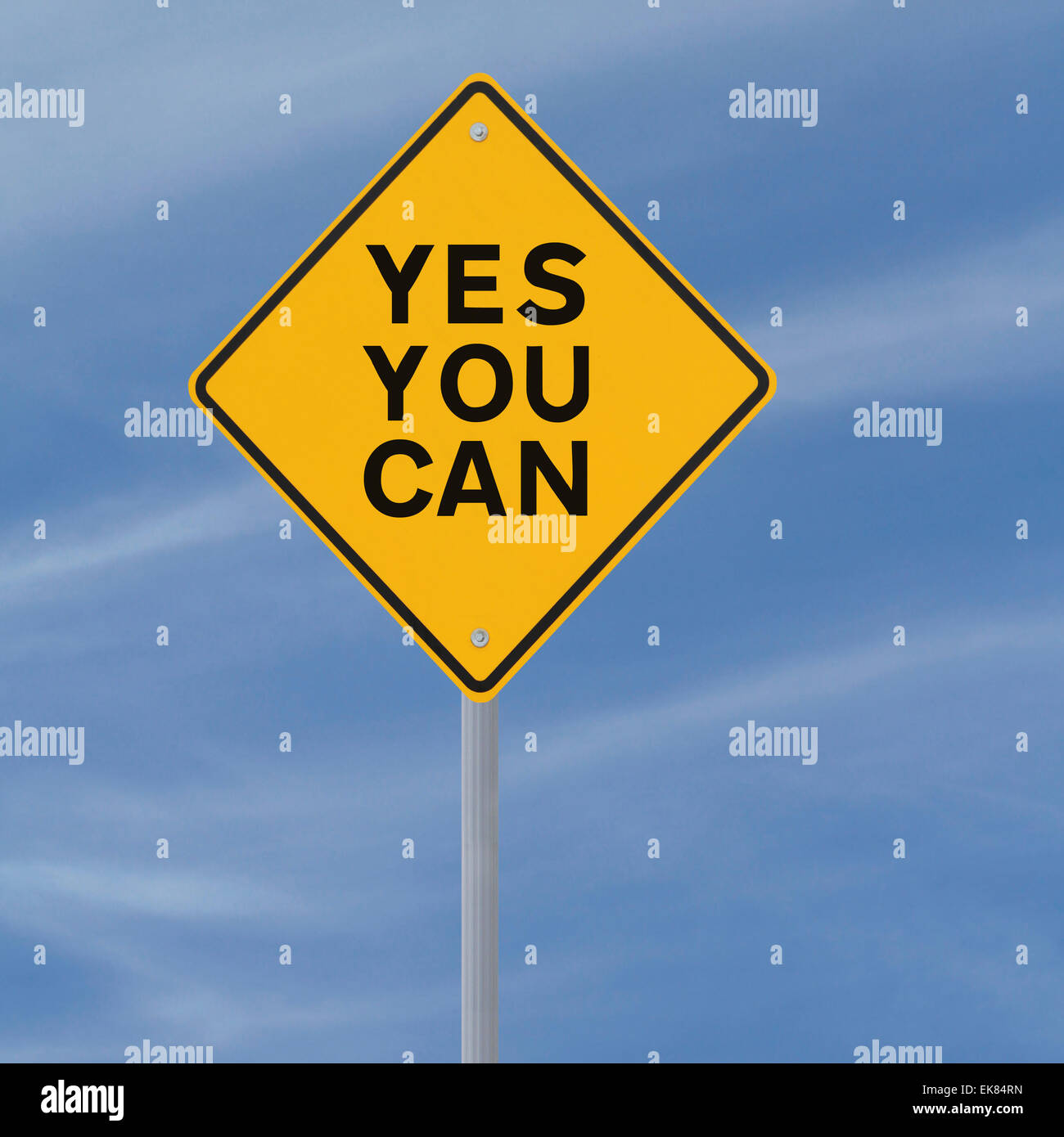 Yes can sign blue hi-res stock photography and images - Alamy