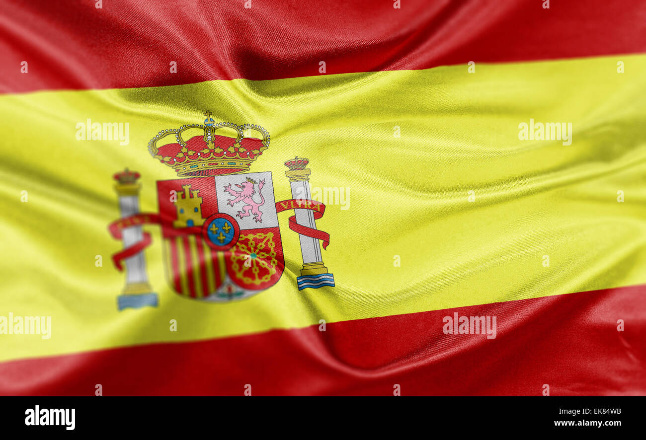 High resolution render of Spain's national flag Stock Photo - Alamy