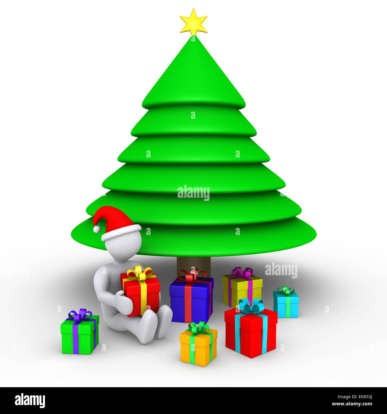 Time to open the presents for Christmas Stock Photo - Alamy