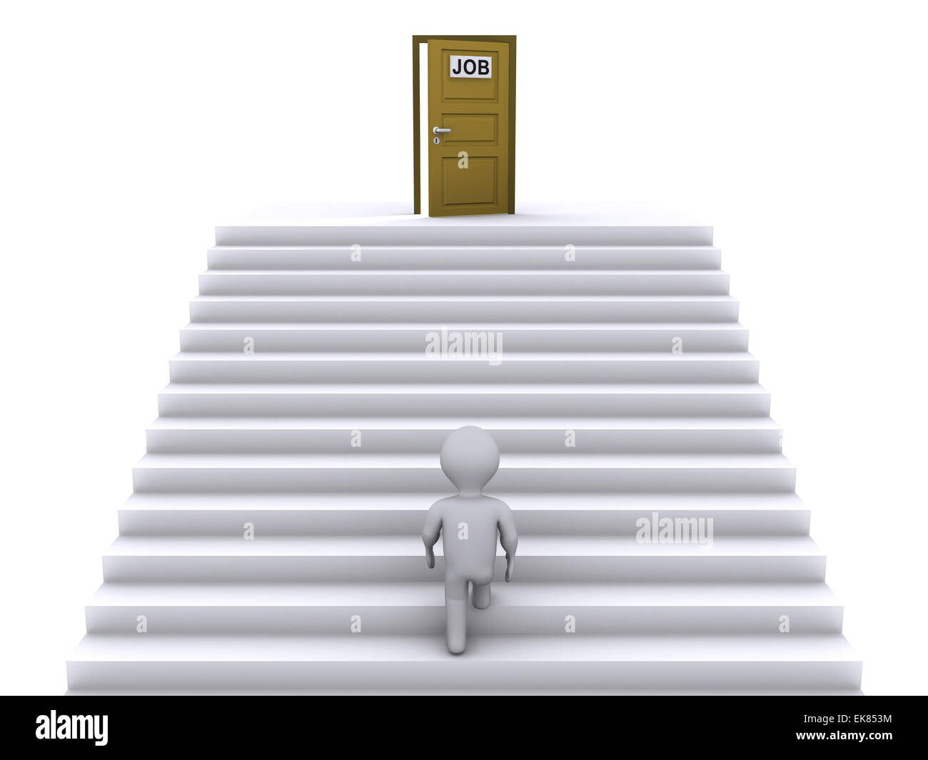 3d man on white stairs hi-res stock photography and images - Alamy