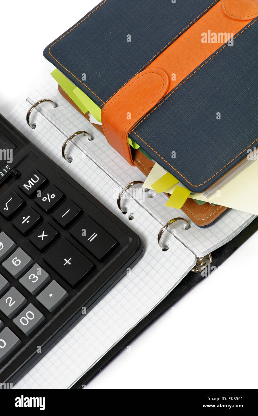 Organizer and Calculator Stock Photo - Alamy