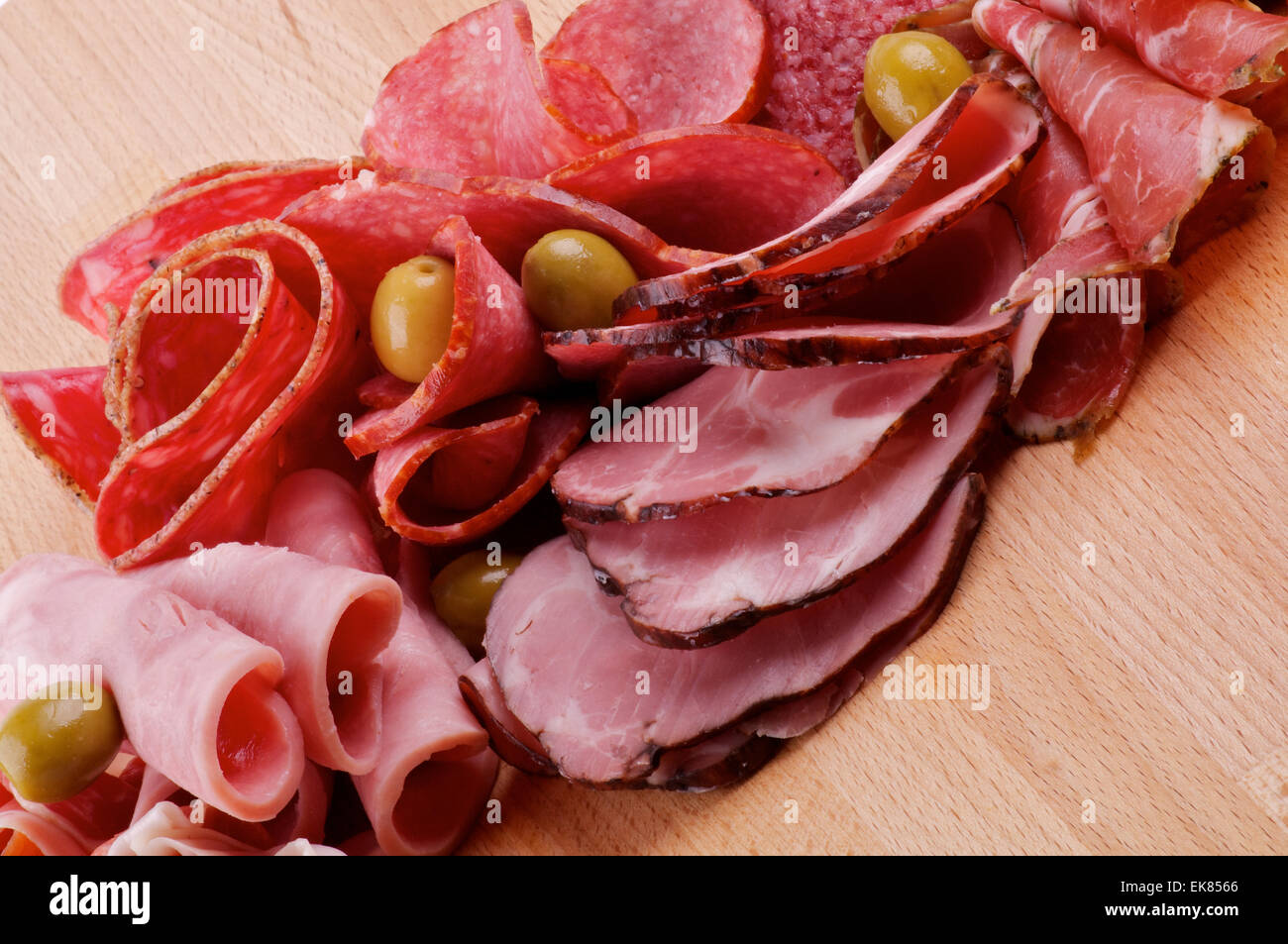 Slices of Delicatessen Stock Photo - Alamy