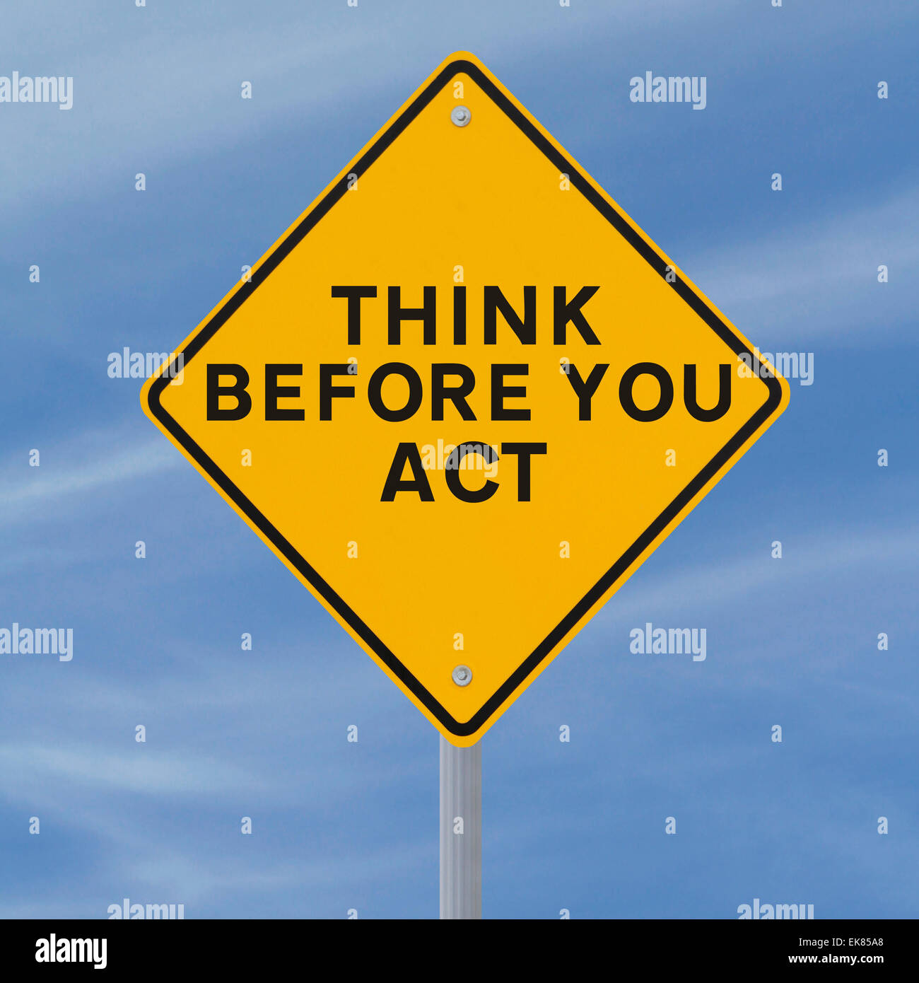 Think before you act hi-res stock photography and images - Alamy