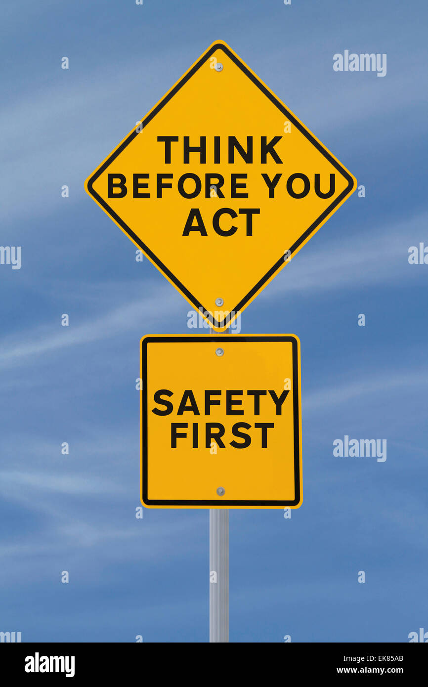 Think before you act hi-res stock photography and images - Alamy