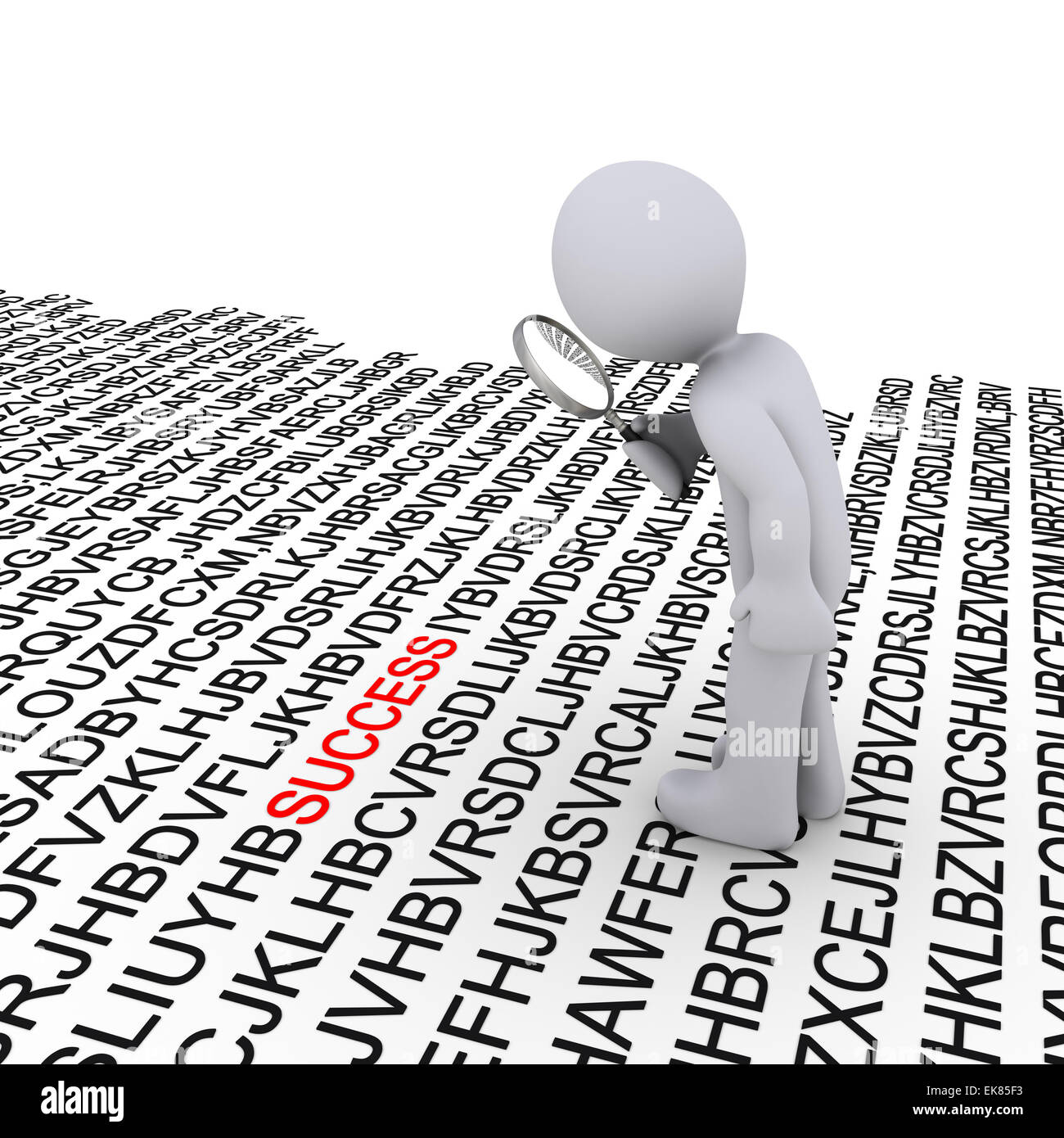 Person with magnifier looking for success Stock Photo - Alamy