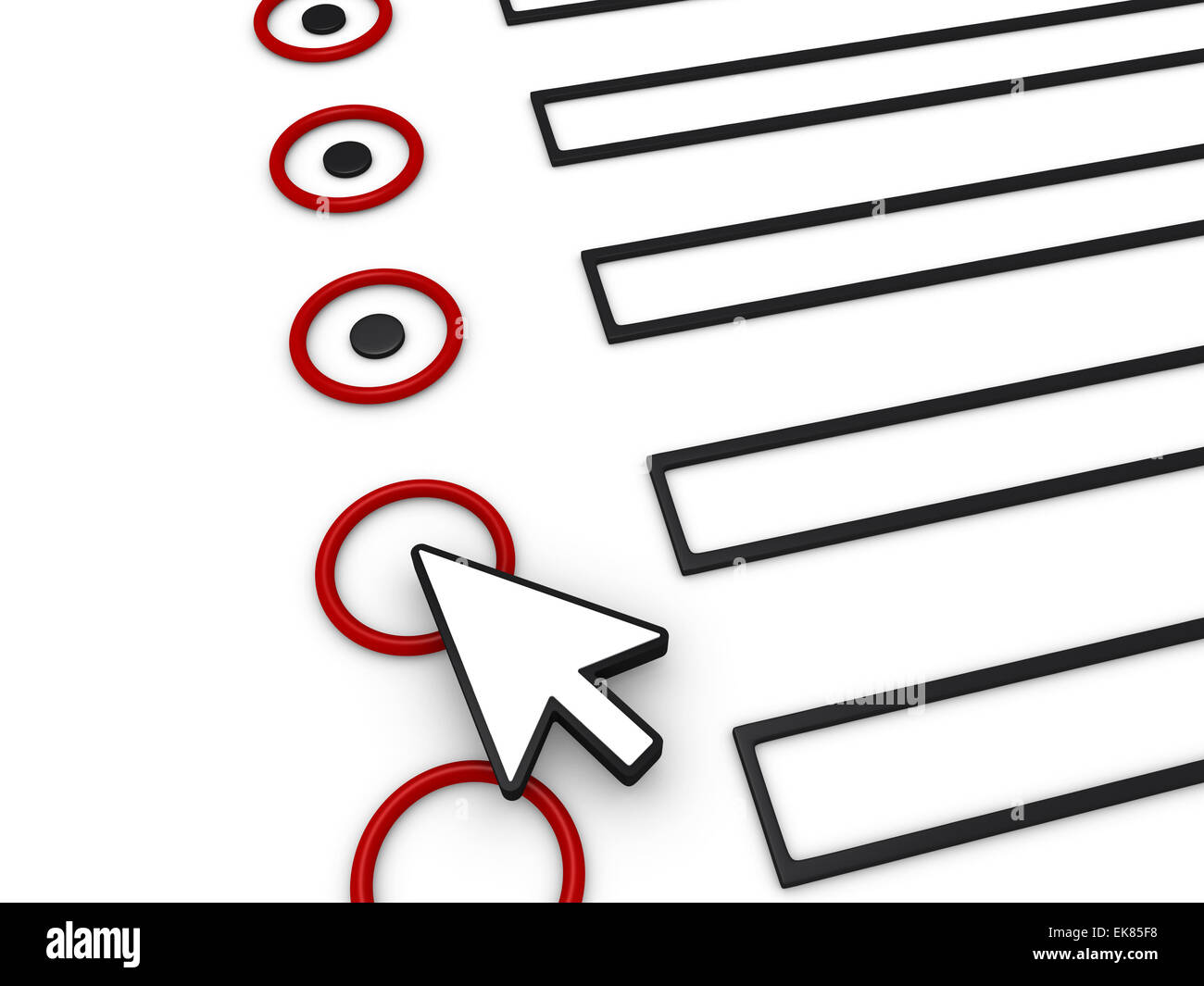 Completing form using mouse pointer Stock Photo - Alamy