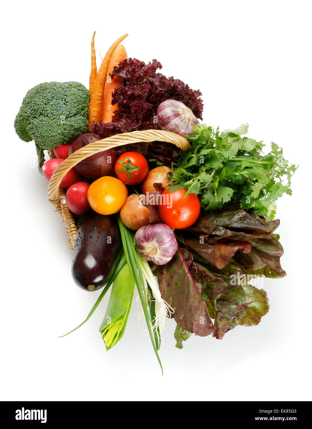Top view basket various Cut Out Stock Images & Pictures - Alamy
